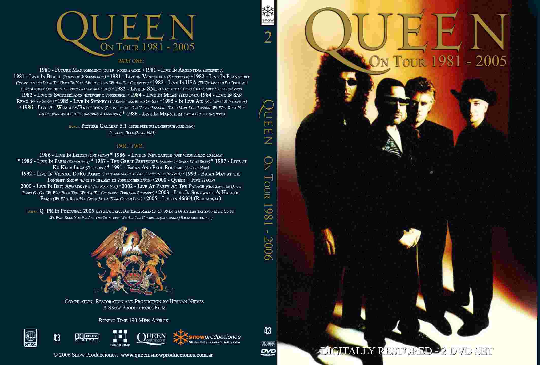 Queen On Tour 1981 2005 : Front | DVD Covers | Cover Century | Over 1. ...